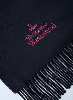 VIVIENNE WESTWOOD Embroidered Fringe Scarf