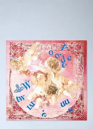 VIVIENNE WESTWOOD Cherub Motif Silk Scarf - Pink