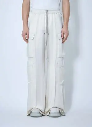 Rick Owens Rick Owens Belas Satin Cargo Pants Cream