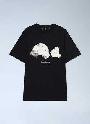Palm Angels Spray Broken Bear T-shirt - Black