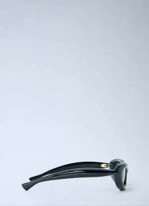 Bottega Veneta Oval Sunglasses With Logo Hinges