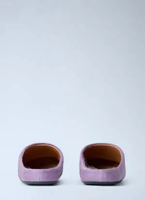 Marni Fussbett Sabot Mules In Haircalf - Multicolor