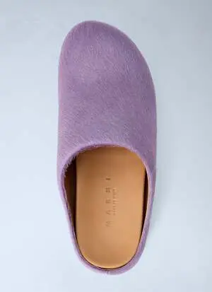 Marni Fussbett Sabot Mules In Haircalf - Multicolor