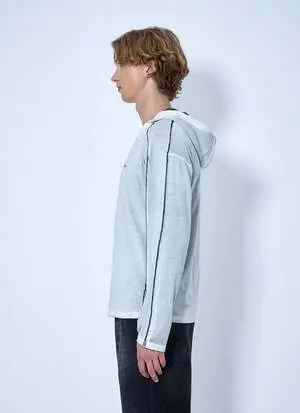 DIESEL® Long Sleeve Hoodie With Logo Patch