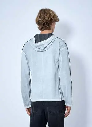 DIESEL® Long Sleeve Hoodie With Logo Patch