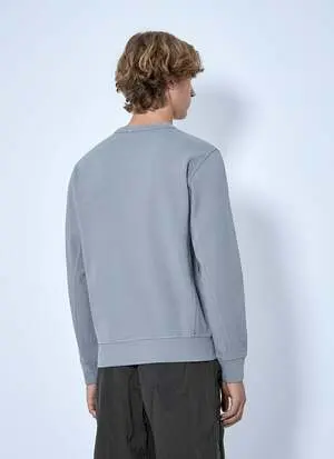 Stone Island Crewneck Sweatshirt With Sleeve Logo Patch - Gray