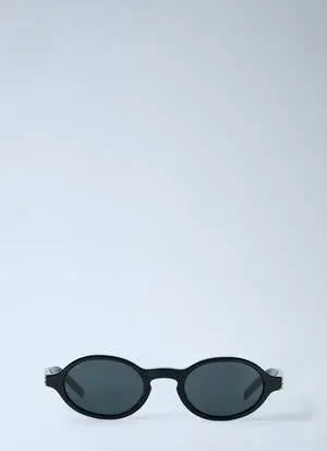 Saint Laurent Oval Frame Sunglasses - Black