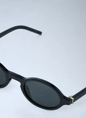Saint Laurent Oval Frame Sunglasses - Black