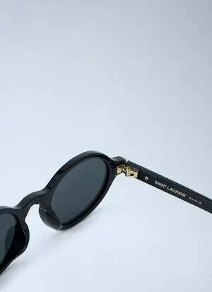 Saint Laurent Oval Frame Sunglasses - Black