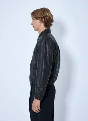 Saint Laurent Zip-front Leather Jacket