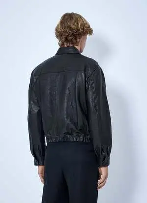 Saint Laurent Zip-front Leather Jacket