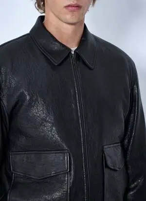 Saint Laurent Zip-front Leather Jacket