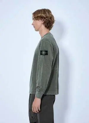 Stone Island Corduroy Logo Patch Sweatshirt
