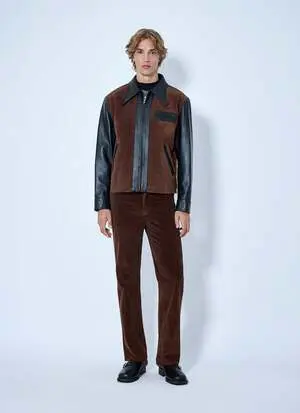Marni Leather And Suede Panel Jacket
