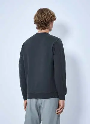 Stone Island Crewneck Sweatshirt With Sleeve Pocket - Gray