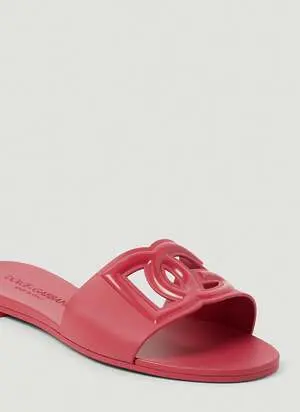 Dolce & Gabbana Cut-out Logo Slides - Pink