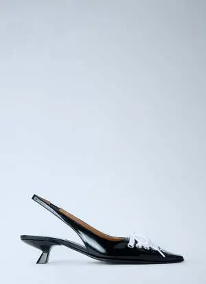 Marni Slingback Kitten Heel Pumps - Black