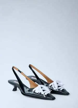 Marni Slingback Kitten Heel Pumps - Black