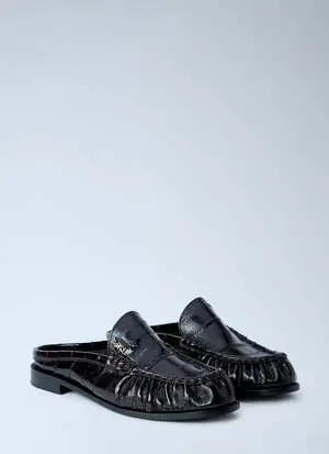 Saint Laurent Le Loafer Mules In Patent Leather - Multicolor