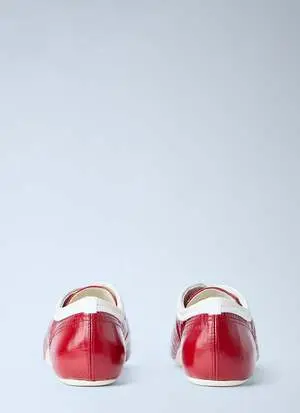 Dries Van Noten Leather Lace-up Sneakers - Red