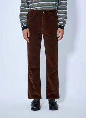 Marni Corduroy Straight-leg Trousers - Brown