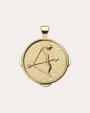 JANE WIN Small Zodiac Coin Pendant Necklace
