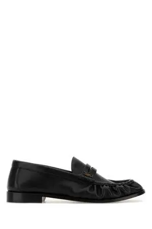 Saint Laurent Leather Loafers - Black