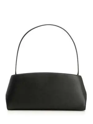 FERRAGAMO Hug Leather Shoulder Bag - Black