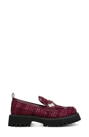 Karl Lagerfeld Paris Platform Loafer - Burgundy