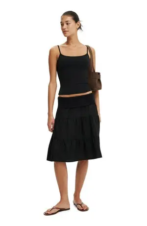 COTTON ON Haven Fold Over Midi Skirt