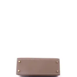 Hermès Kelly Handbag Epsom With Gold Hardware 25 - Grey