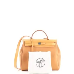 Hermès Herbag Zip Verso Leather And Toile 31