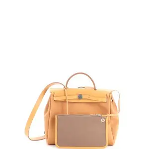 Hermès Herbag Zip Verso Leather And Toile 31