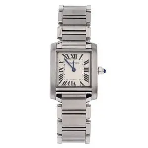CARTIER Tank Francaise Quartz Watch Stainless Steel 20