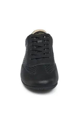 J/SLIDES NYC Mary Perforated Leather Sneakers - Black
