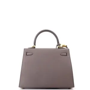 Hermès Kelly Handbag Epsom With Gold Hardware 25 - Grey