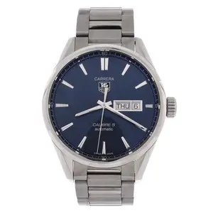 TAG HEUER Carrera Calibre 5 Day-date Automatic Watch Stainless Steel 41 - Metallic Silver
