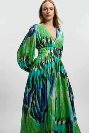 Karen Millen Plunge V-neck Maxi Dress