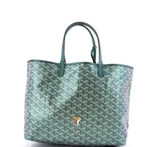 Goyard Saint Louis Tote Iridescent Coated Canvas Pm - Green