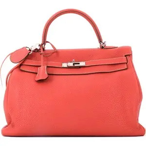 Hermès Kelly Amazone Handbag Orange Togo With Palladium Hardware 35 - Red