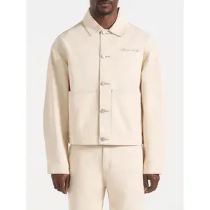 Manière De Voir Damien Boxy Fit Denim Jacket - Cream