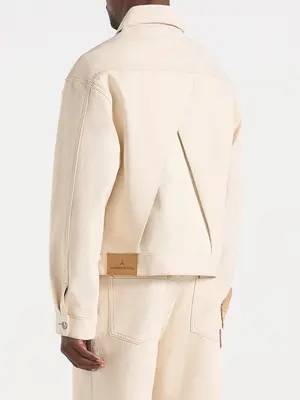 Manière De Voir Damien Boxy Fit Denim Jacket - Cream