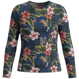 24/7 24/7 Ladies' Floral Print Long Sleeve Tee Dark Denim