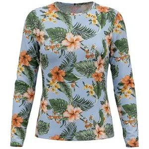 24/7 Long Sleeve Round Neck Knit Tee - Light Denim
