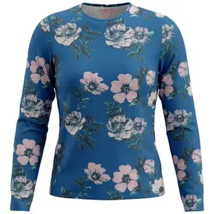 24/7 Long Sleeve Round Neck Knit Tee Teal