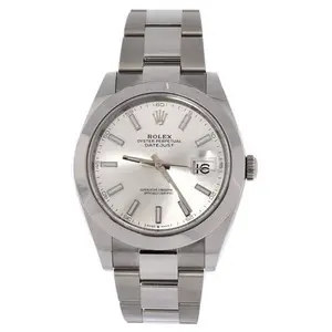 ROLEX Oyster Perpetual Datejust Automatic Watch Stainless Steel 41 - Metallic Silver
