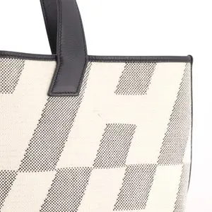 Hermès Cabas H En Biais Tote Canvas With Leather 40