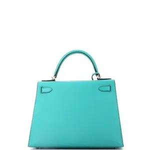 Hermès Kelly Handbag Epsom With Gold Hardware 28 - Blue
