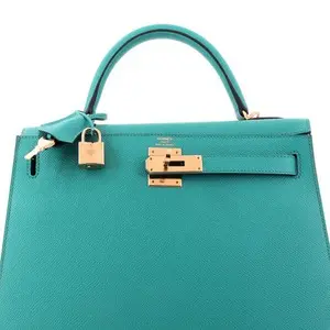 Hermès Kelly Handbag Epsom With Gold Hardware 28 - Blue