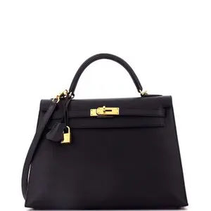 Hermès Kelly Handbag Epsom With Gold Hardware 32 - Black